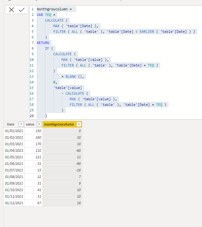 Solved: DAX Projection Measure - Microsoft Fabric Community