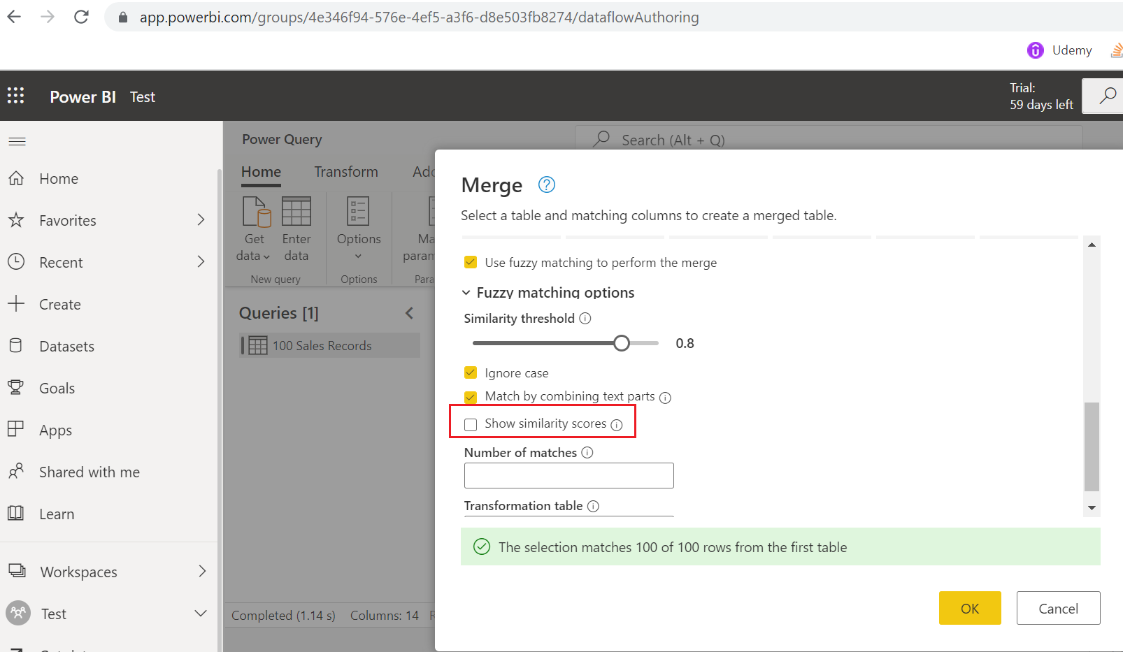 Solved: Fuzzy Merge - similarity score - Microsoft Fabric Community