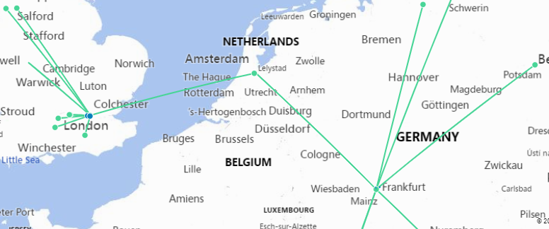 Finding intermediary routes automatically in map - Microsoft Fabric ...