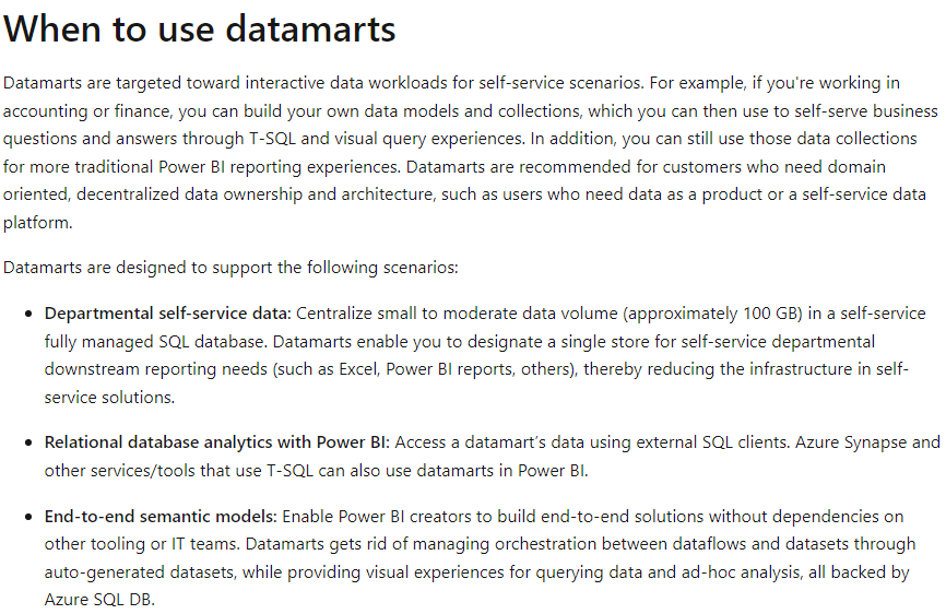 Solved: Datamarts - Microsoft Fabric Community