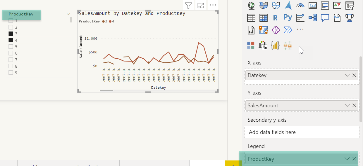 How to create a line chart with a number of lines ... - Microsoft ...