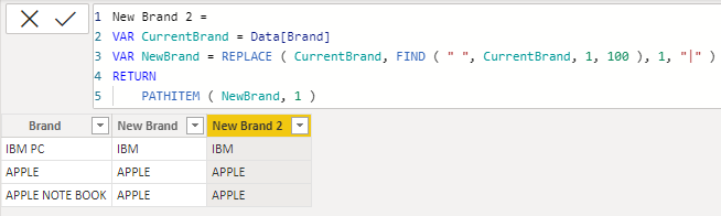 Solved: How to return first letter from brand field ? - Microsoft ...