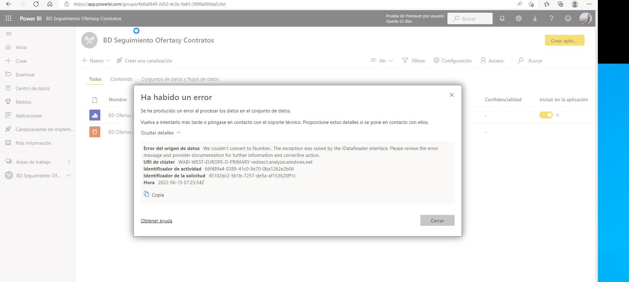 Panel update failed - Microsoft Fabric Community