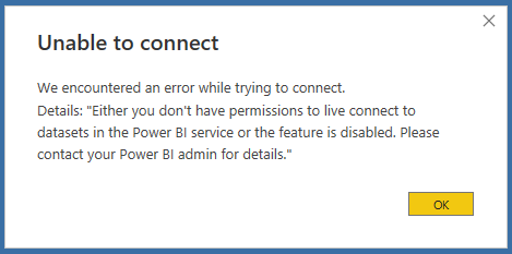 Solved: Error message: don't have permissions to live conn ...