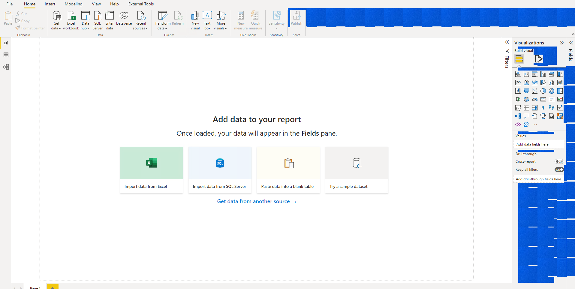 Power BI Desktop has blue streaks on side and a po... - Microsoft ...