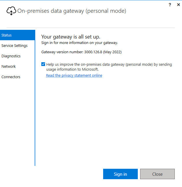 PBI personal data gateway - Microsoft Fabric Community