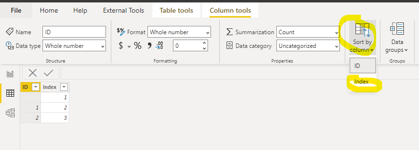 keep the same row order from power query to power ... - Microsoft ...