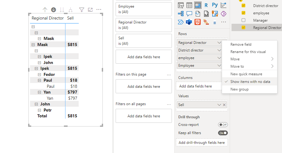 Solved: Matrix view. Display records with no data for spec ...
