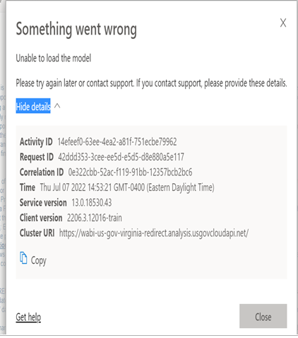 single user getting 'unable to load' error - Microsoft Fabric Community
