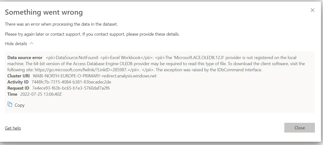 Solved: Acess Data base Engine - Microsoft Fabric Community