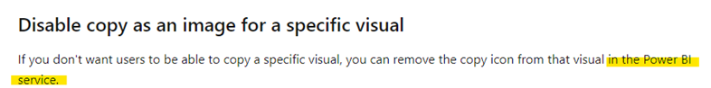 Solved: Ability to disable the feature "copy a visual as a ...