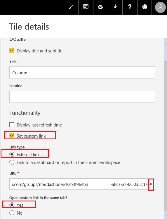 Solved: Disable Dashboard Tile Redirection - Microsoft Fabric Community