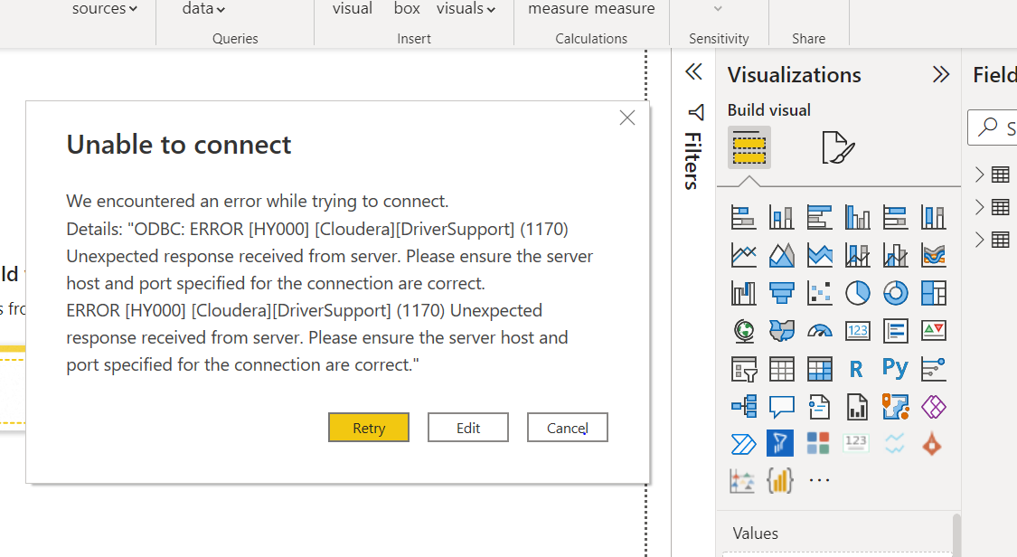 Issue with ODBC Connection - Microsoft Fabric Community