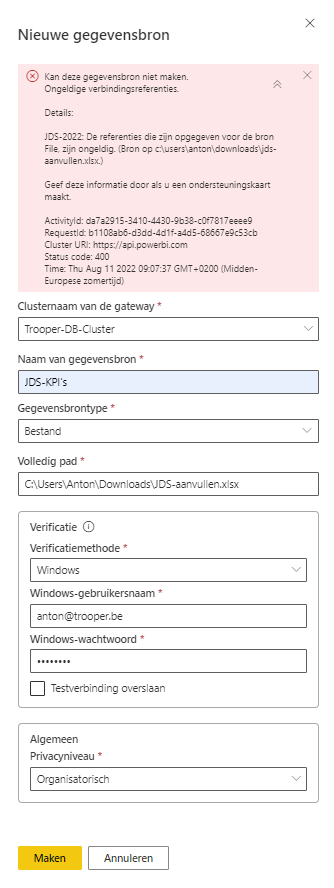 Error Invalid Connection References When Adding A Microsoft 4107