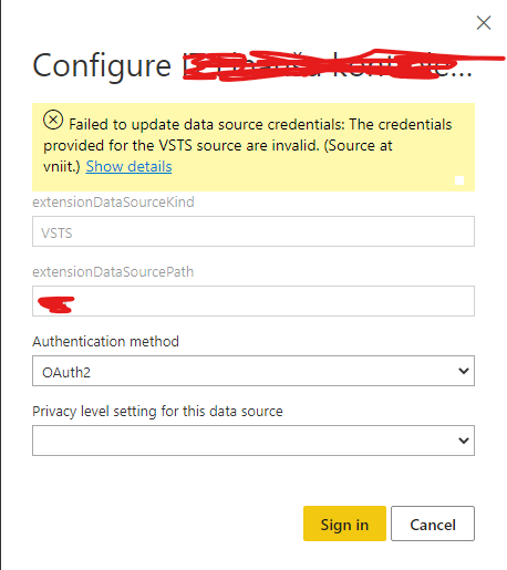 Auto-refresh failed because of invalid VSTS creden... - Microsoft ...
