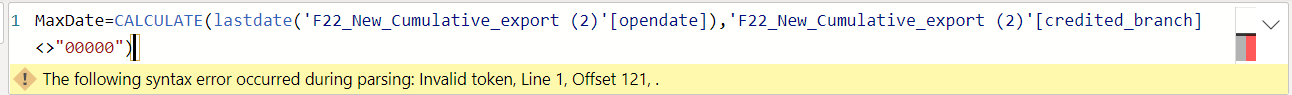 Solved: The following syntax error occurred during parsing ... Solved: The following syntax error occurred during parsing ...
