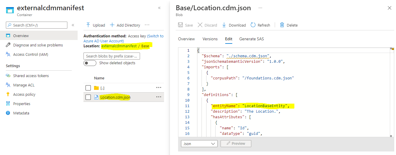 Attach a Common Data Model - External CDM folder c... - Microsoft ...