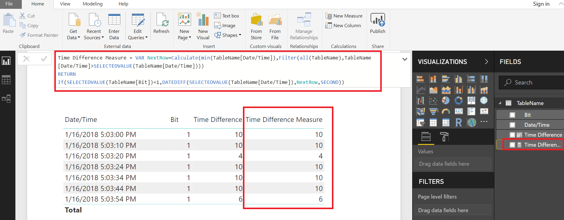 Solved: Time difference between next row - Microsoft Fabric Community