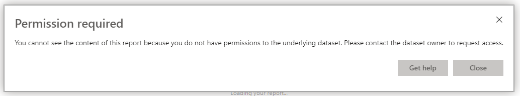 Cannot access reports in App - No permissions to u... - Microsoft ...