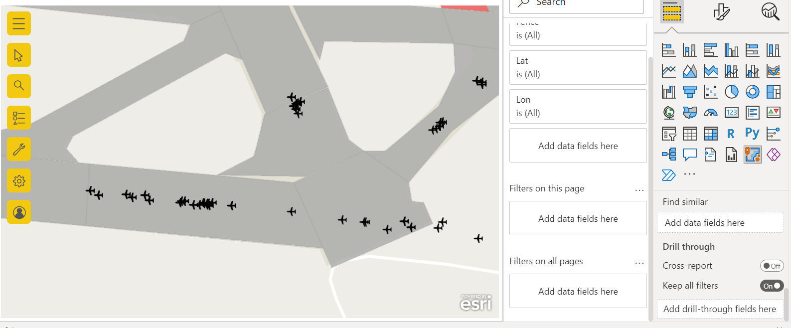 Flight movement icon angle changing in ARCGIS map - Microsoft Fabric ...
