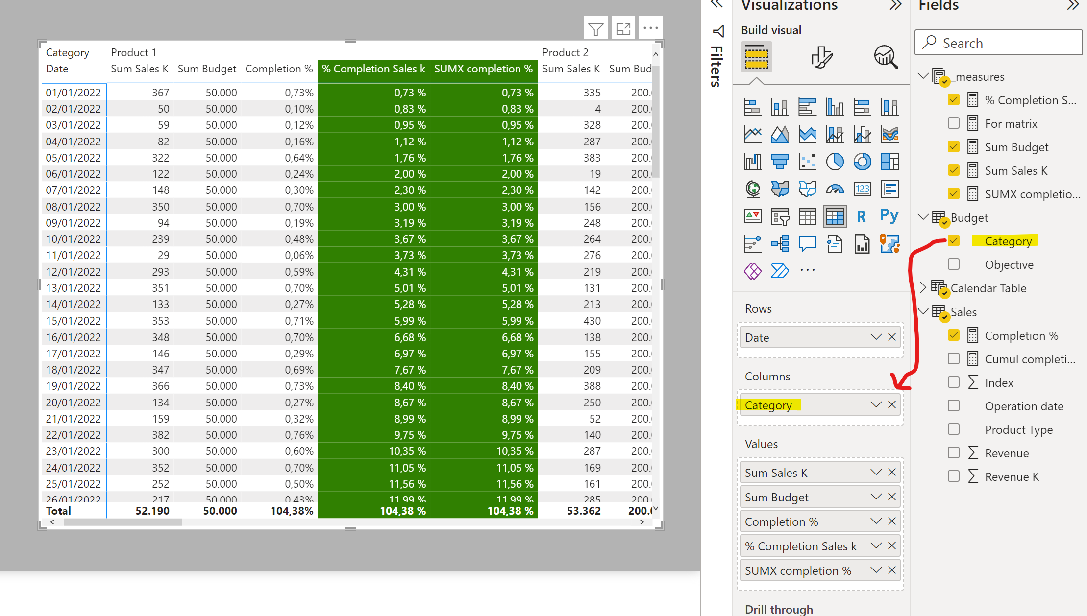 Solved: Running total of a percentage measure DAX - Microsoft Fabric ...