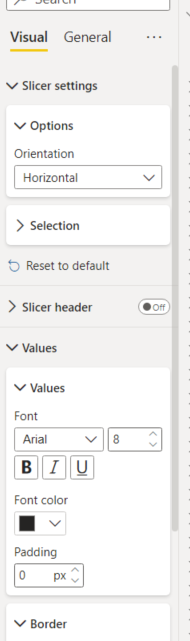 Decrease padding in slicer - Microsoft Fabric Community