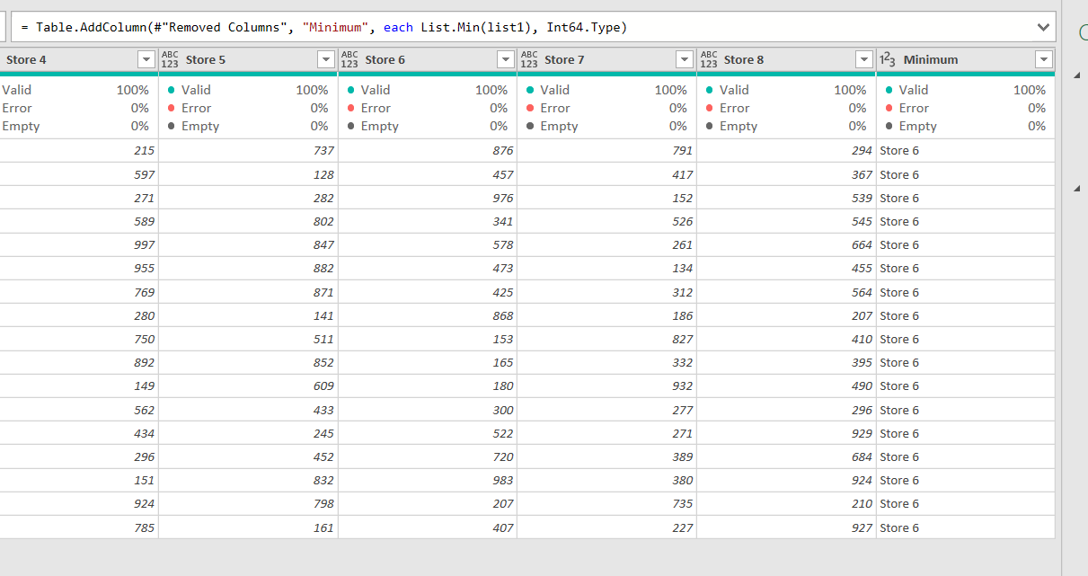 Solved Add Minimum Column Of Some Of Columns Which Select