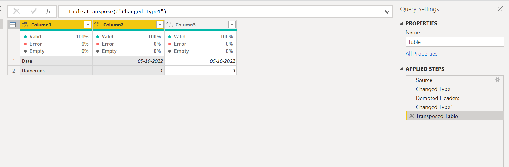 How to rearrange the columns in a table to be on t... - Microsoft ...