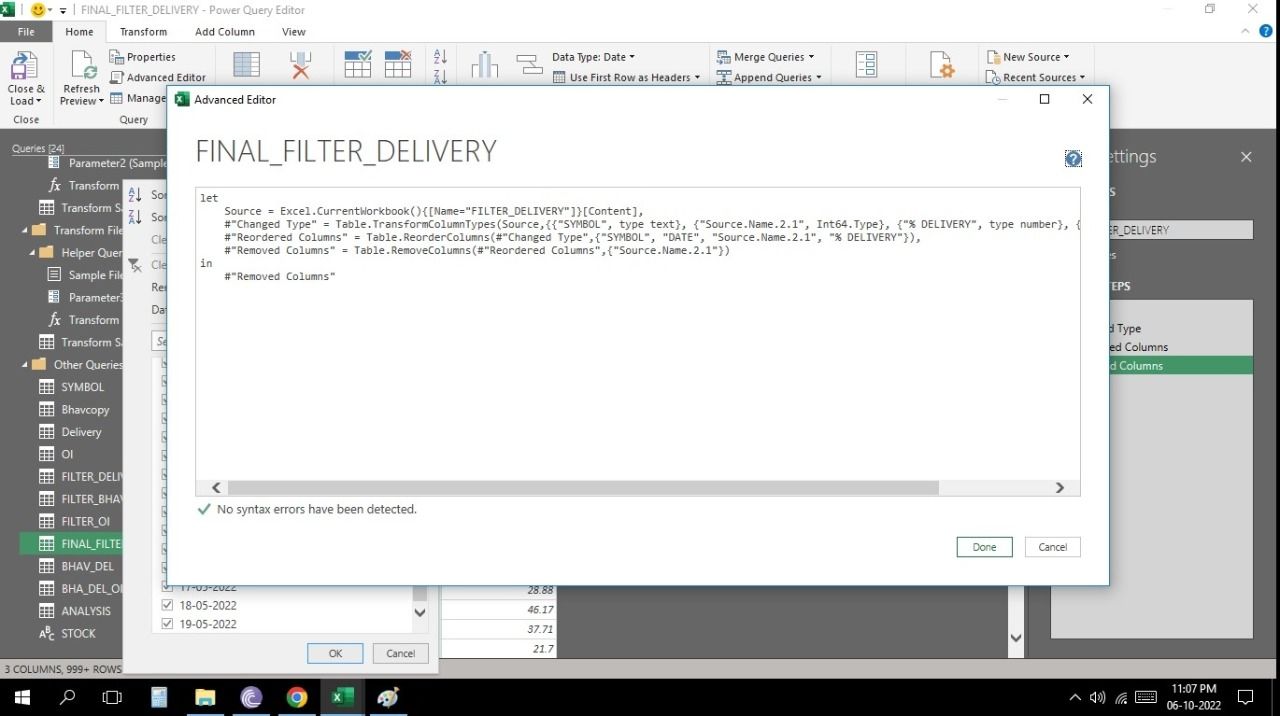 Power Query Excel Refresh Done but data not gettin... - Microsoft ...