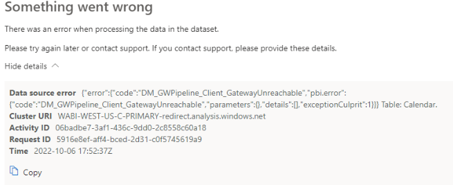Gateway Errors interrupting dataset refreshed in P... - Microsoft ...