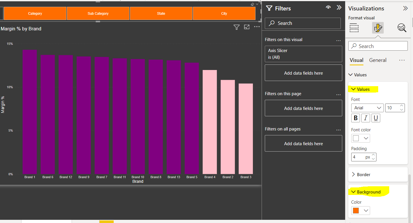 Horizontal Slicer - How to Change the default colo... - Microsoft ...