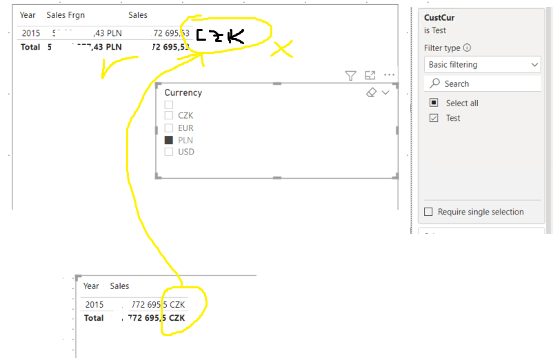 Solved: Format currency based on a column and use it in co ...