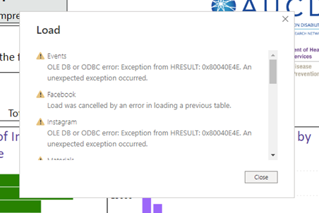 Solved: Getting errors after changing data sources and try ...