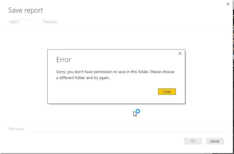 Sorry you dont have permission to save in this fol... - Microsoft ...