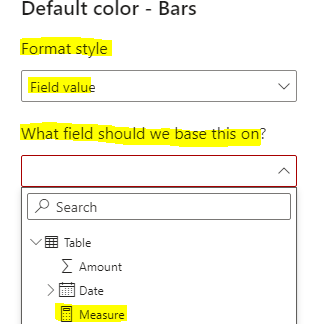 Clustered Bar Chart Functional Bar Coloring - Microsoft Fabric Community
