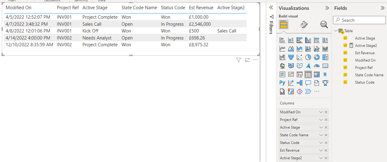 Dataverse - Dynamics 365, Track Stage Changes - Microsoft Fabric Community