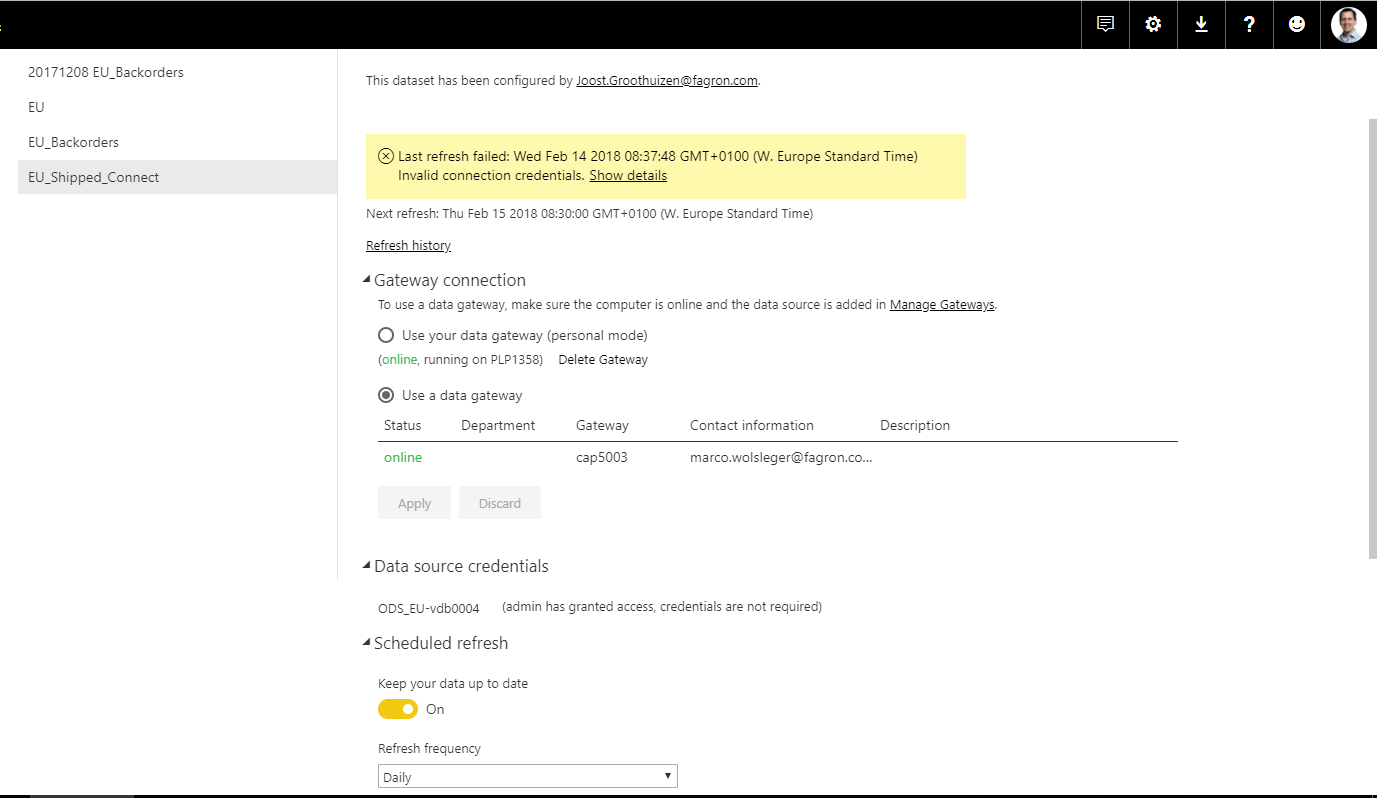 Import dataset failed to refresh - Microsoft Fabric Community