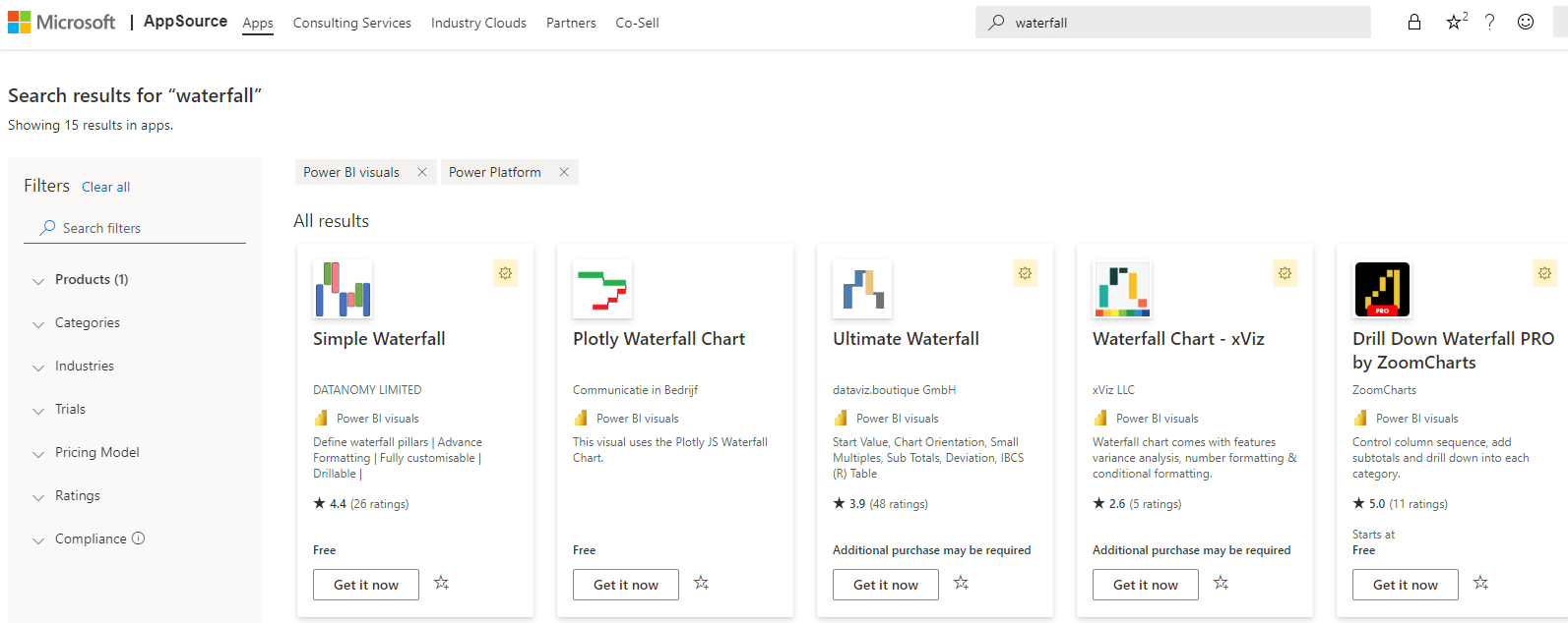 Inlcude parts of the sum of a waterfall visual in ... - Microsoft ...