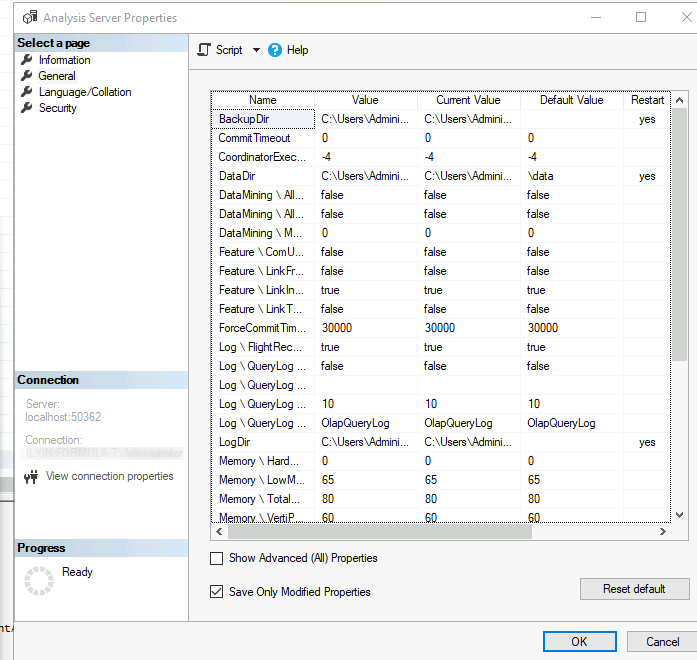 Solved: How to configure Analysis Services instance settin... - Microsoft Fabric Community
