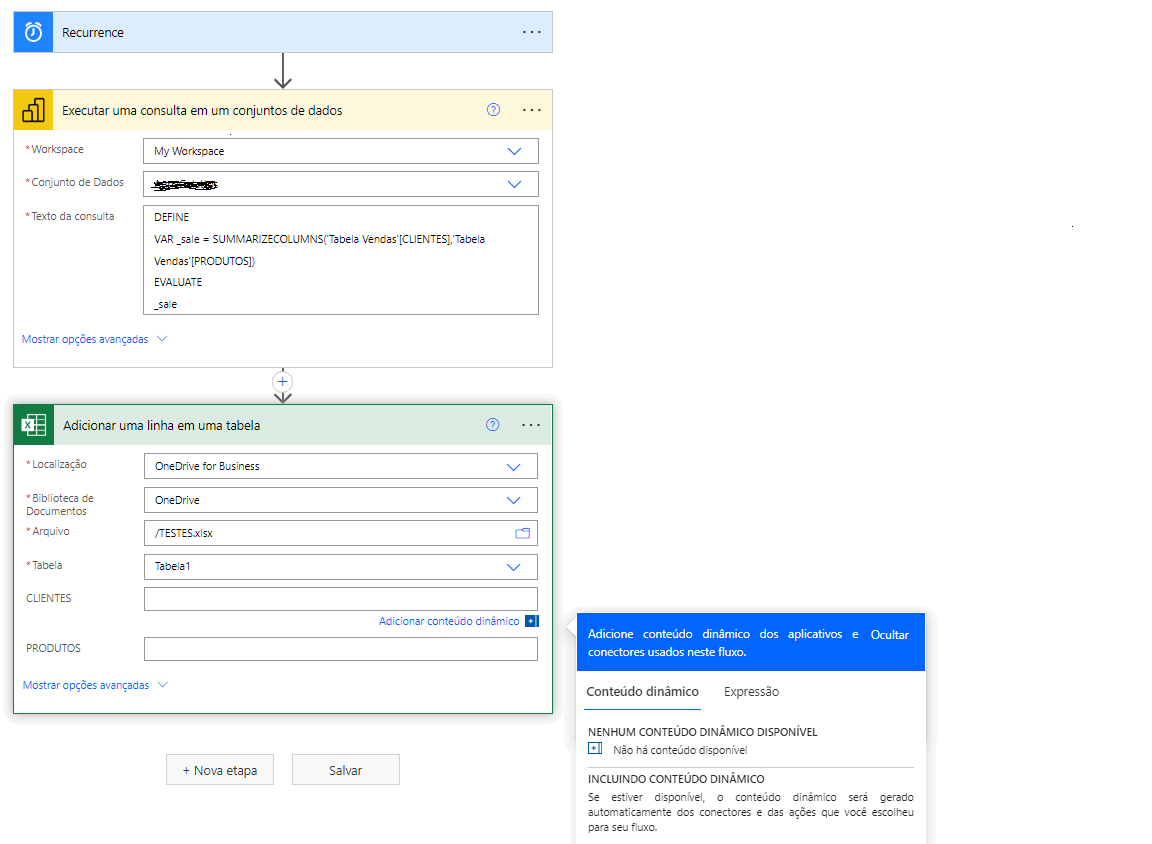 Run query against a dataset and power automate to ... - Microsoft ...