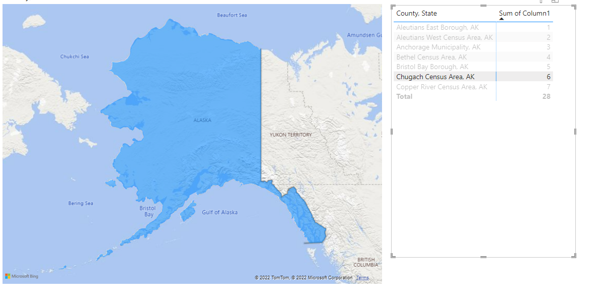 Filled map Alaska census areas - Microsoft Fabric Community