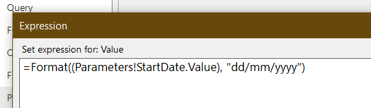 DAX Date Parameter Paginated Report Format Error - Microsoft Fabric ...