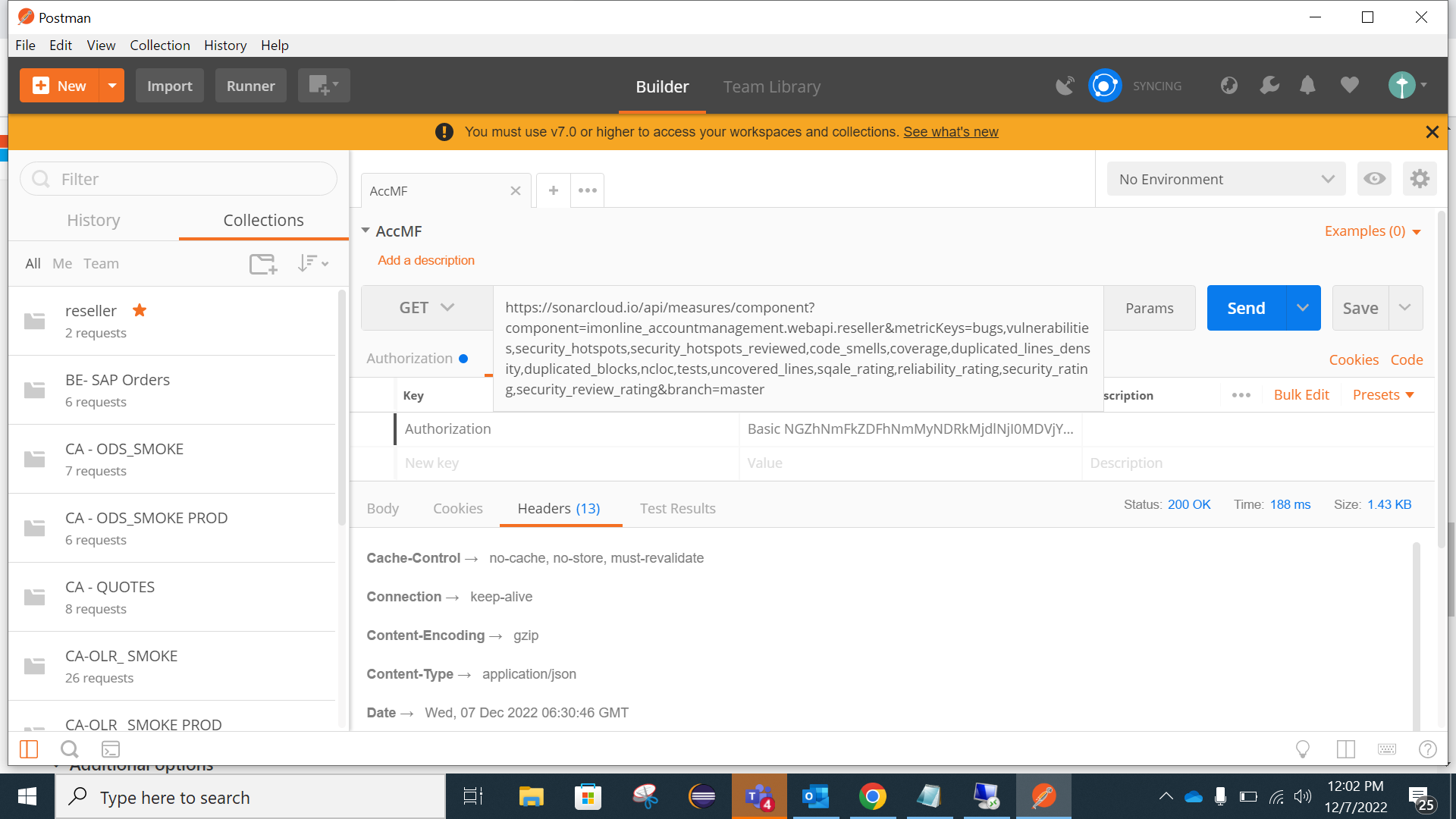 Solved: The 'Authorization' header is only supported when ...