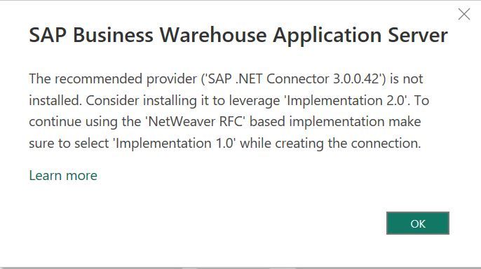 Solved: SAP Connector for Microsoft .NET 3.1 vs. 3.0 --> c ...