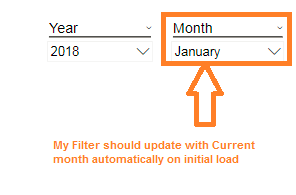 Update Report month /Qtr/ Week filter automaticall... - Microsoft ...