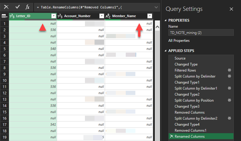 Solved: Aligning Data Rows in Power Query (Removing differ ...