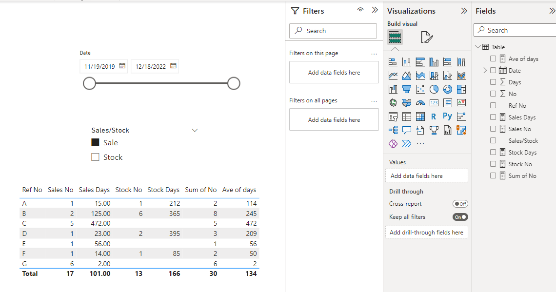 Particular action of slicer on matrix - Microsoft Fabric Community