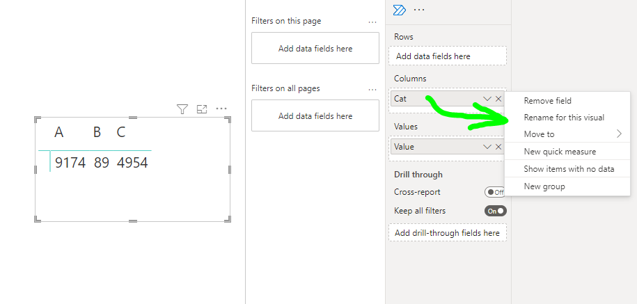 Power BI matrix table back ground color column can... - Microsoft ...