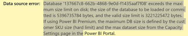 Solved: getting SKU size error while refreshing dataset - Microsoft Fabric Community
