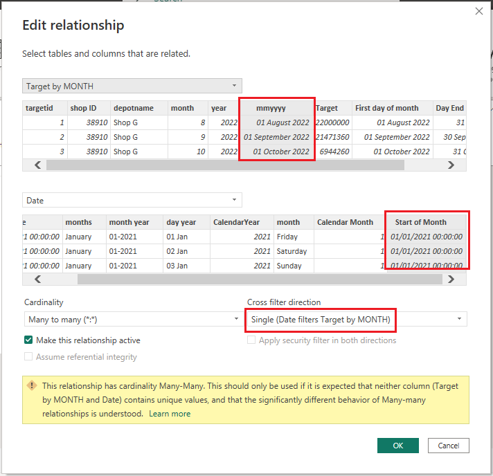 Solved: Daily Revenue+Target month tables => Calculate tar ...